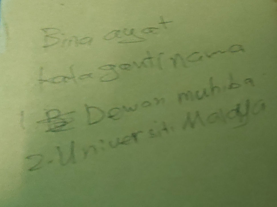 Bina ayat kata ganti nama 1. Dewan muhiba | StudyX