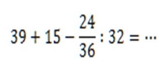 Solve the arithmetic problem: 39 + 15 - | StudyX