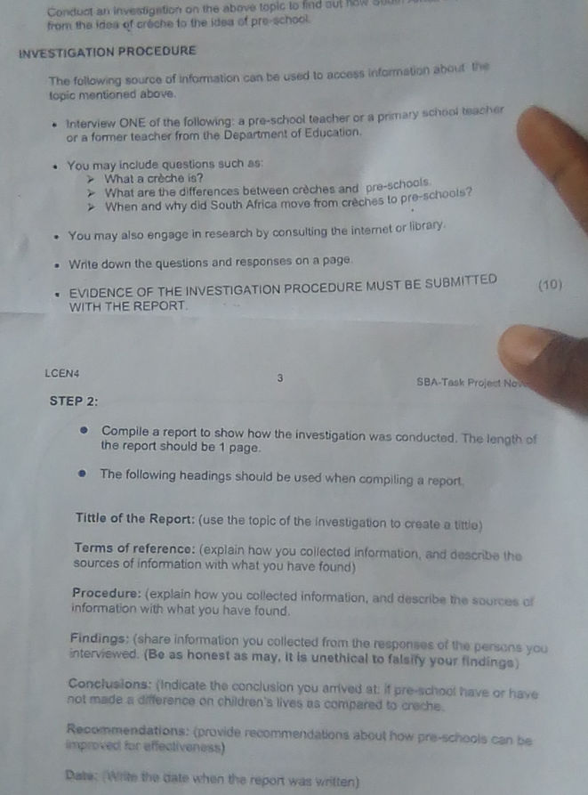 Conduct an investigation on the above topic | StudyX