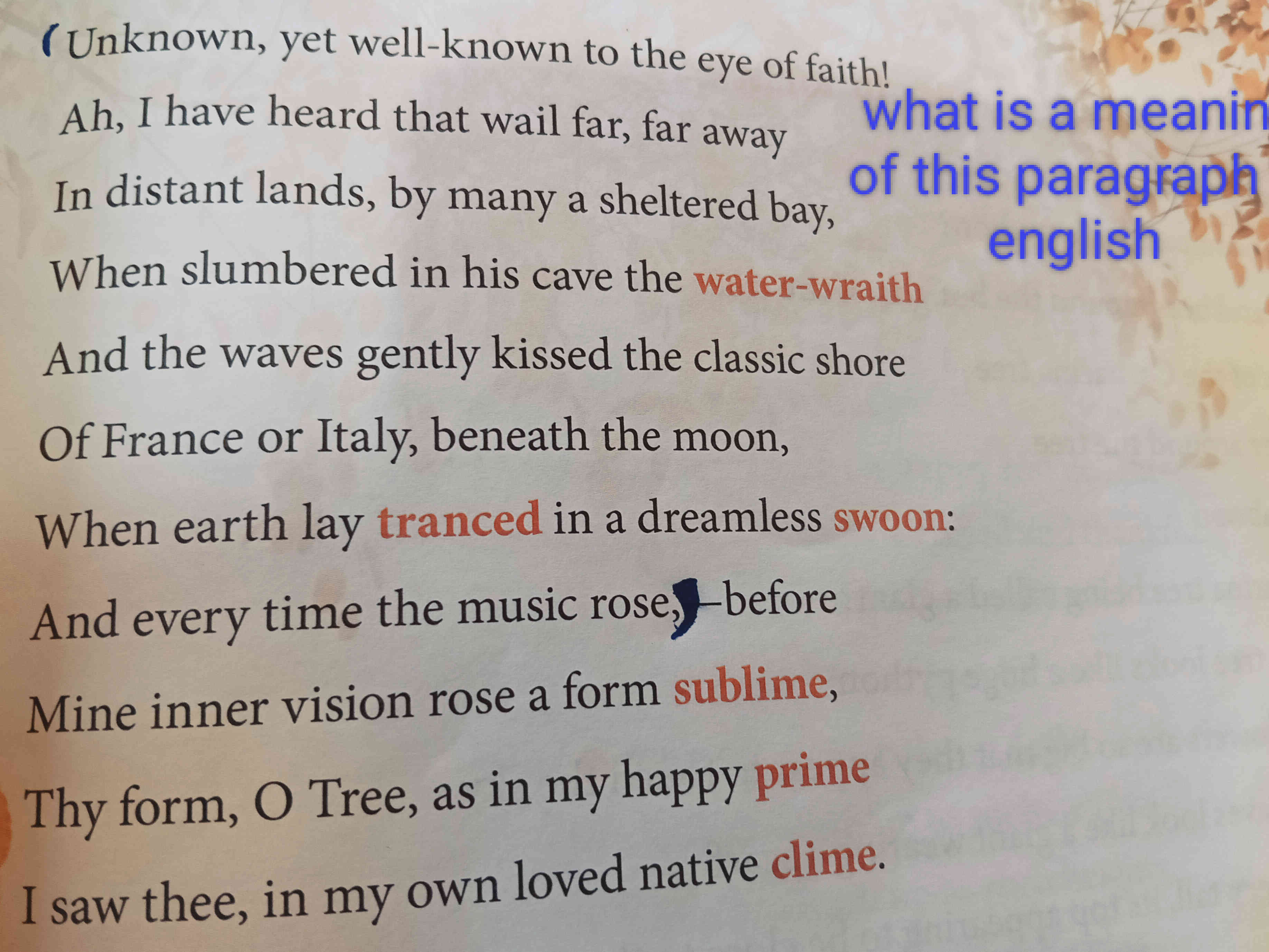 What is a meaning of this paragraph english? | StudyX