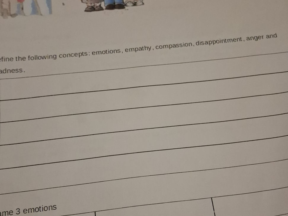 Define the following concepts: emotions, | StudyX