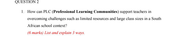 1. How can PLC (Professional Learning | StudyX