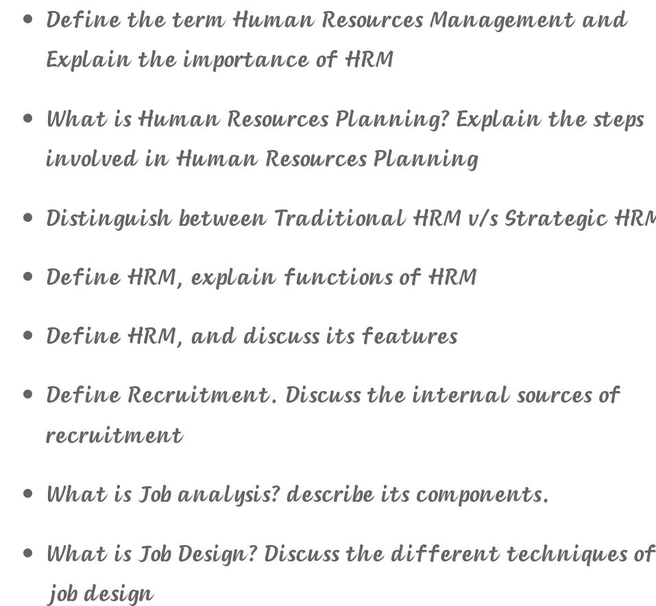 Define the term Human Resources Management | StudyX