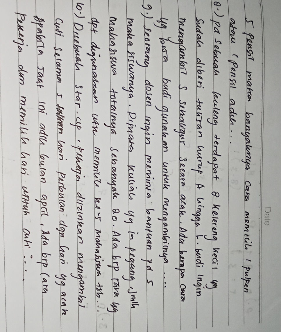 5) Pensil marca banyaknya cara memilih 1 | StudyX