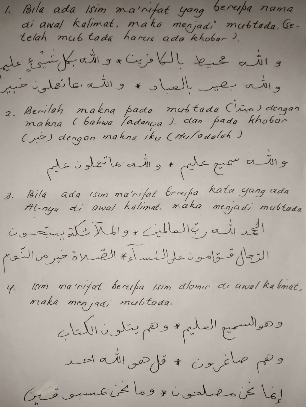1. Bila ada isim ma'rifat yang berupa nama | StudyX