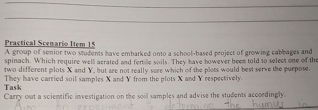 Practical Scenario Item 15 A group of | StudyX