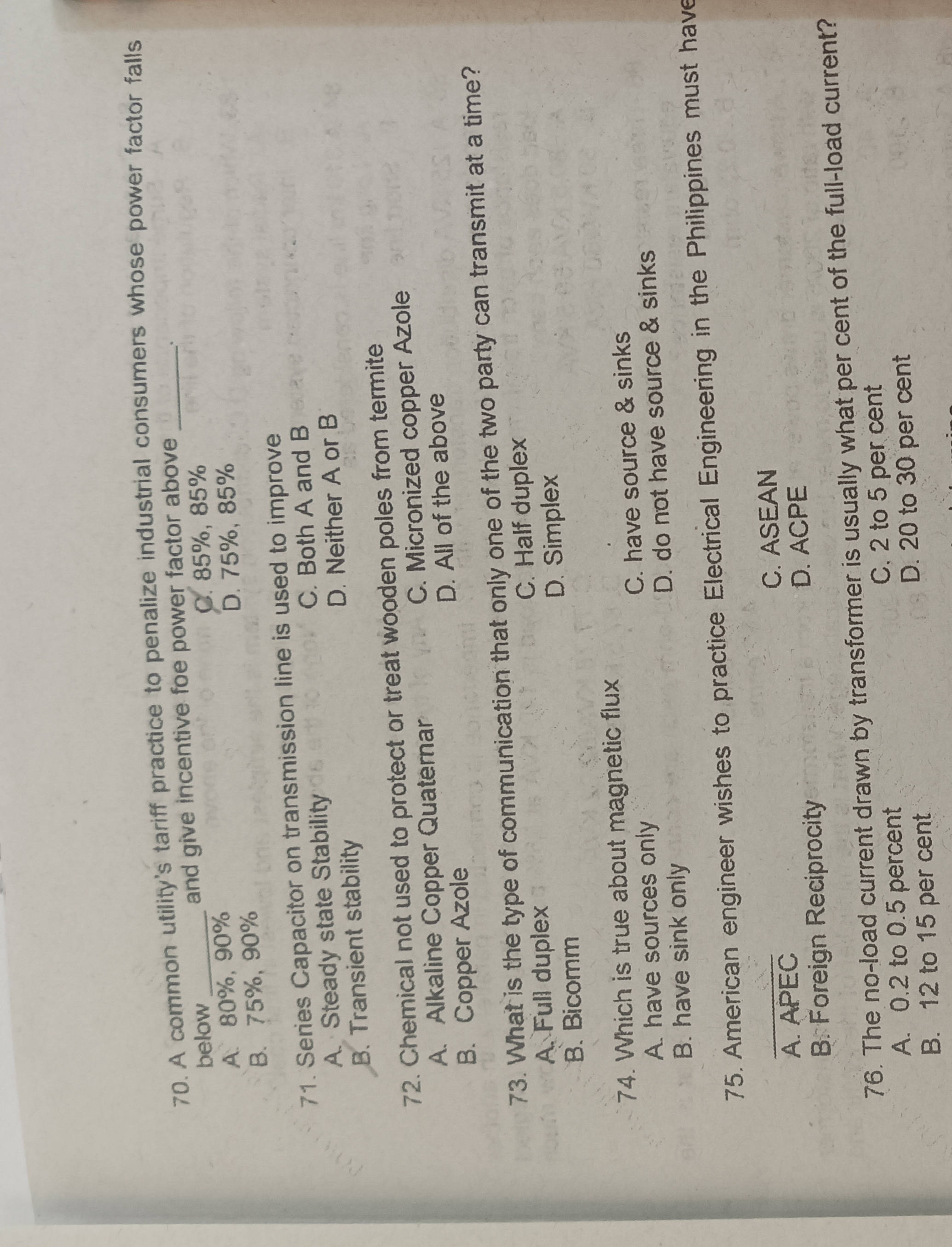 70. A common utility's tariff practice to | StudyX
