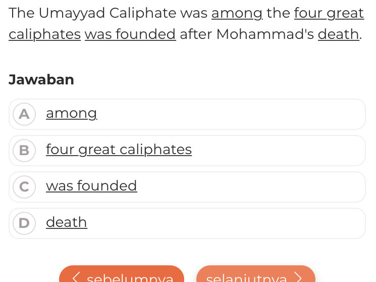 The Umayyad Caliphate was among the four | StudyX
