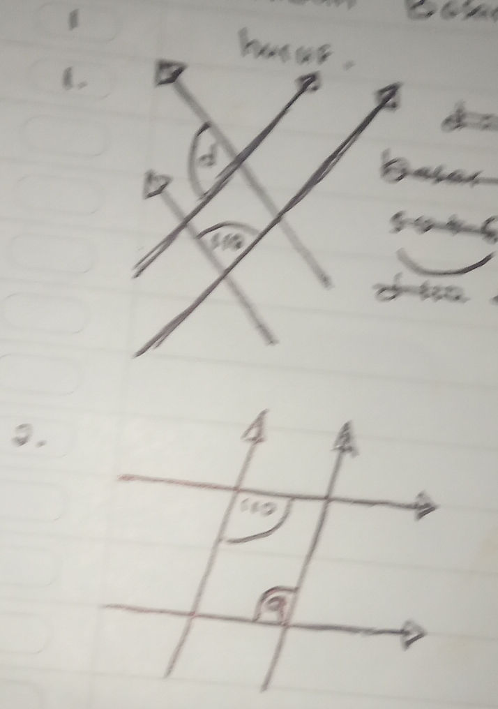 1. Diagram with angle d and 110 degrees. | StudyX