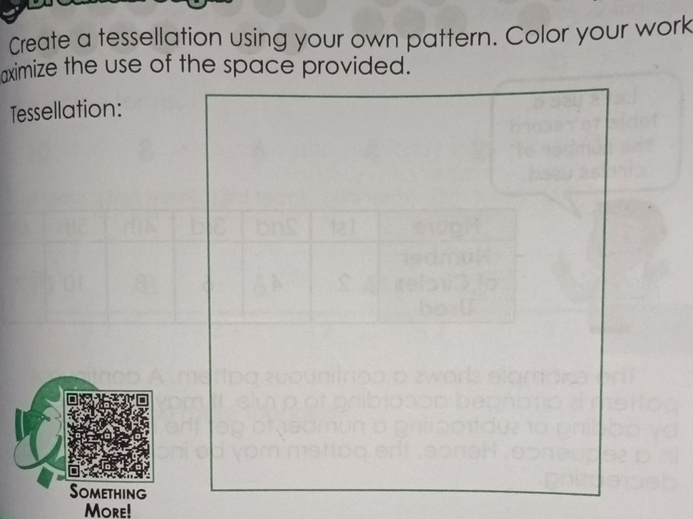 Create a tessellation using your own | StudyX