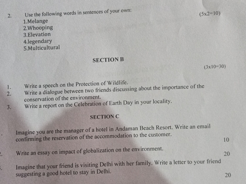 2. Use the following words in sentences of | StudyX