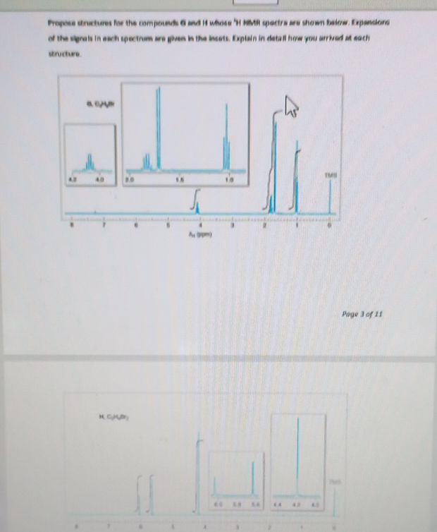 Propose structures for the compounds G and H | StudyX