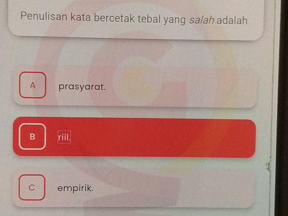 Penulisan kata bercetak tebal yang salah | StudyX
