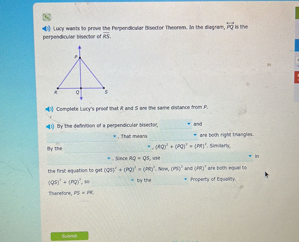 Lucy wants to prove the Perpendicular | StudyX