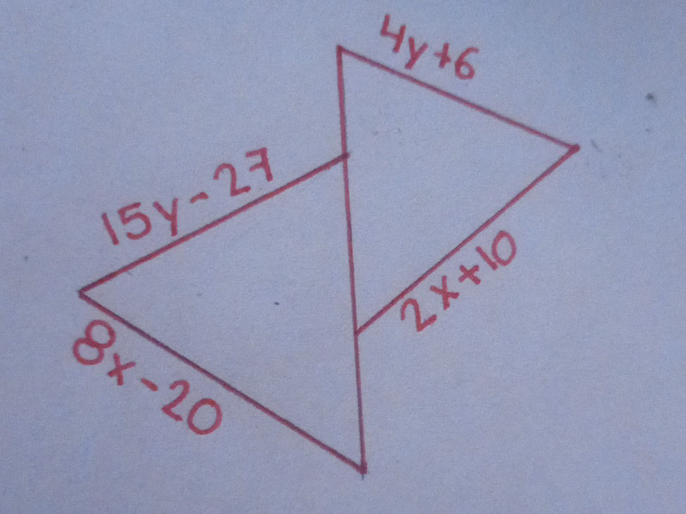 The image shows two overlapping triangles | StudyX