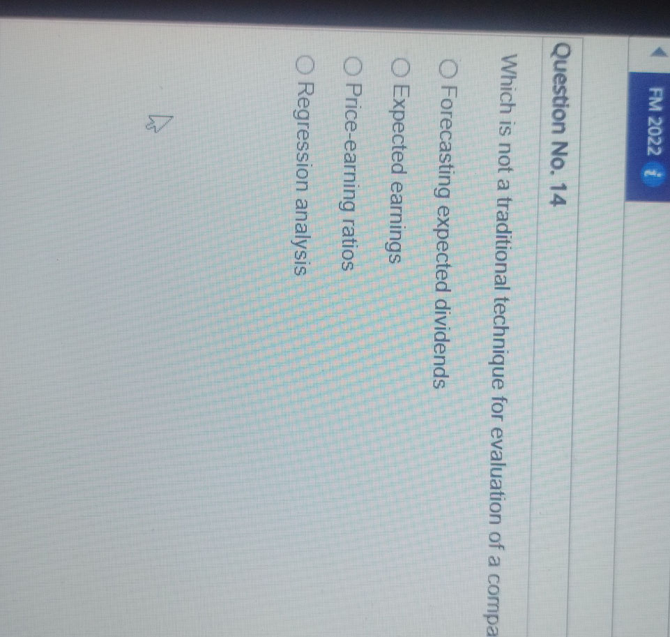 Question No. 14 Which is not a traditional | StudyX