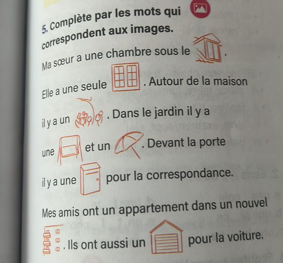 5. Complète par les mots qui correspondent | StudyX