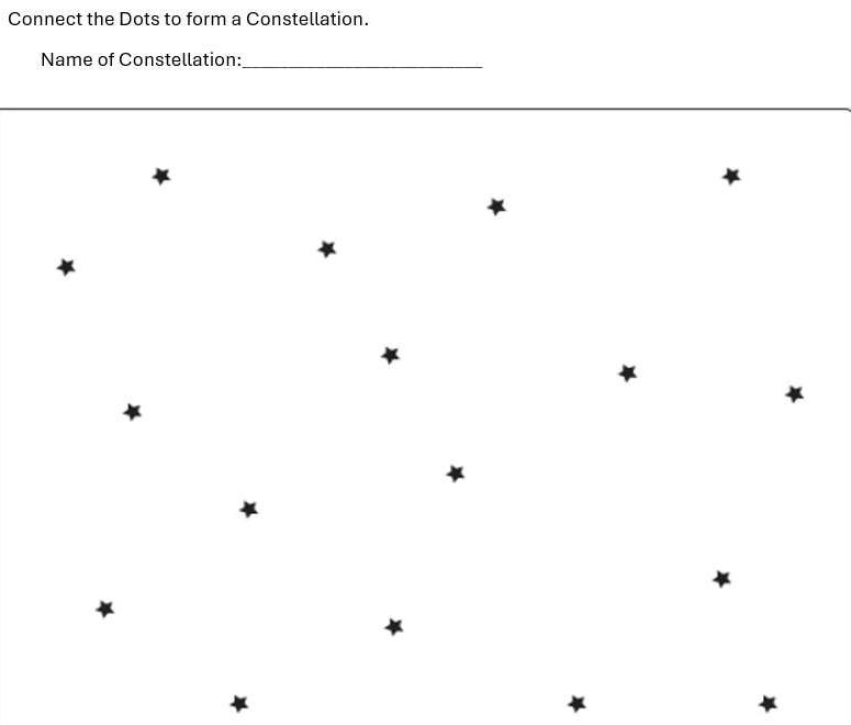 Connect the Dots to form a Constellation. | StudyX