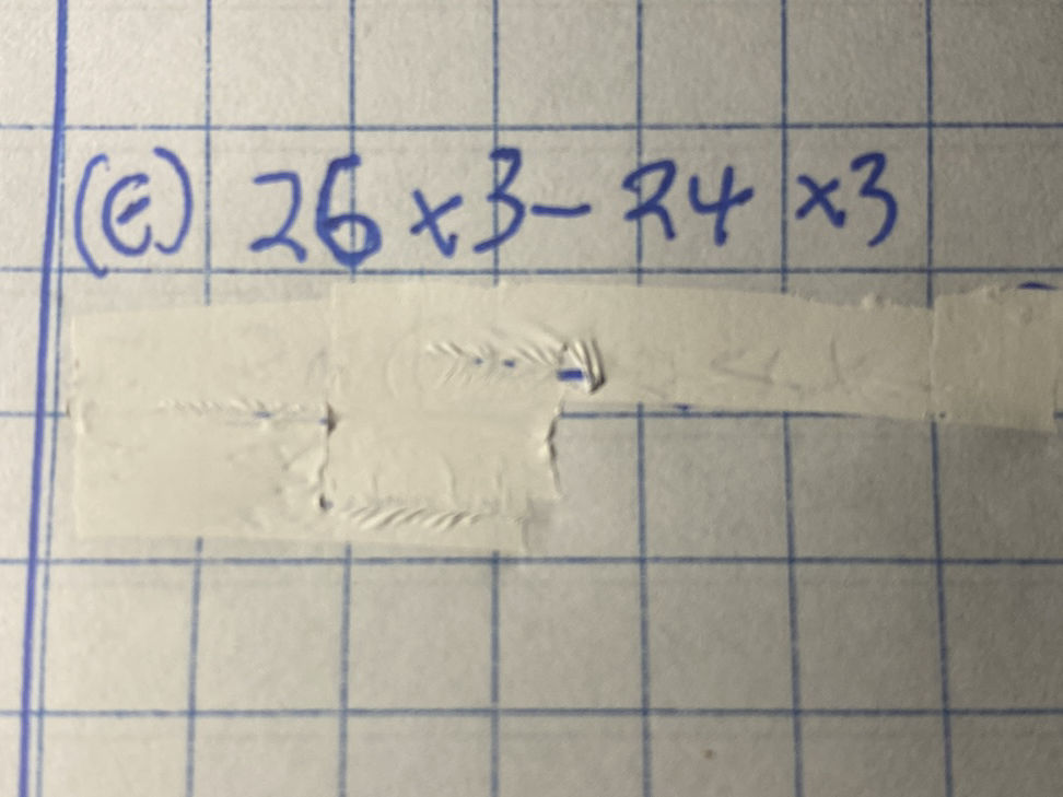 Calculate 26 x 3 - 24 x 3 | StudyX
