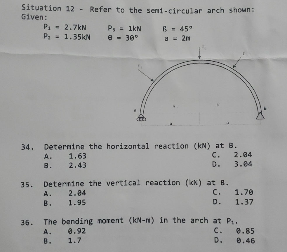 Situation 12 - Refer to the semi-circular | StudyX