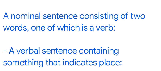 A nominal sentence consisting of two words, | StudyX