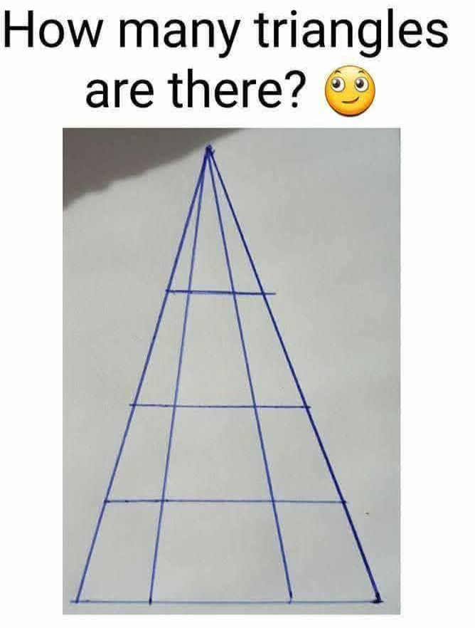 How many triangles are there? The image | StudyX