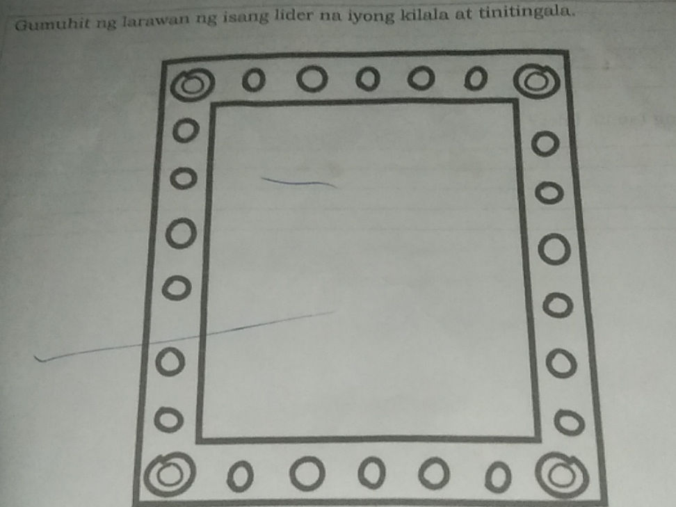 Gumuhit ng larawan ng isang lider na iyong | StudyX