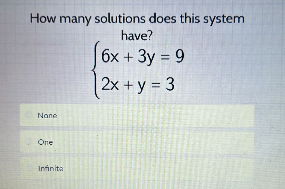 How many solutions does this system have? | StudyX