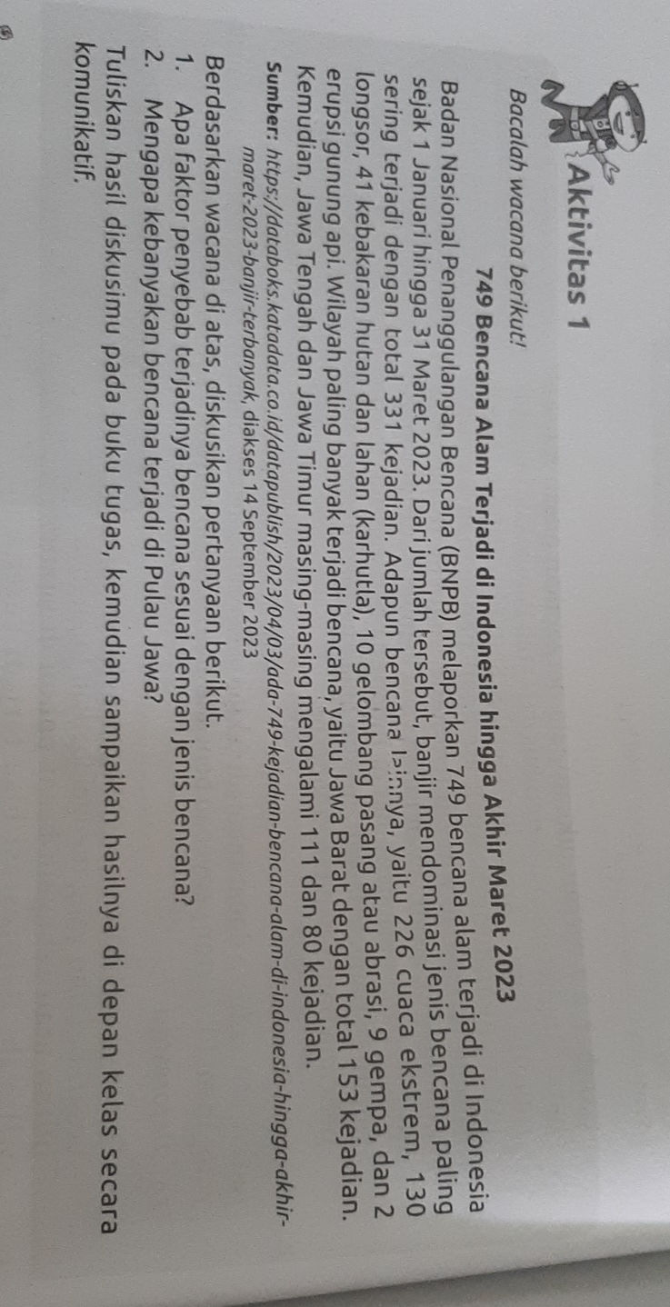 Berdasarkan wacana di atas, diskusikan | StudyX