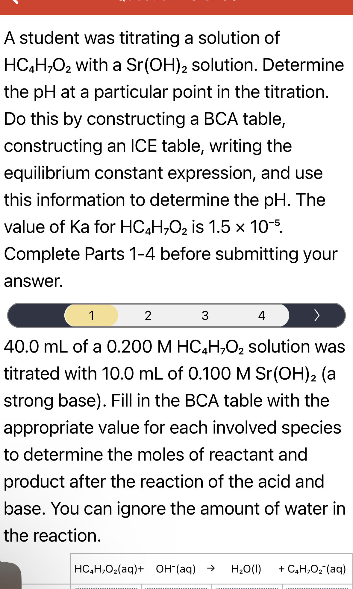 A student was titrating a solution of | StudyX