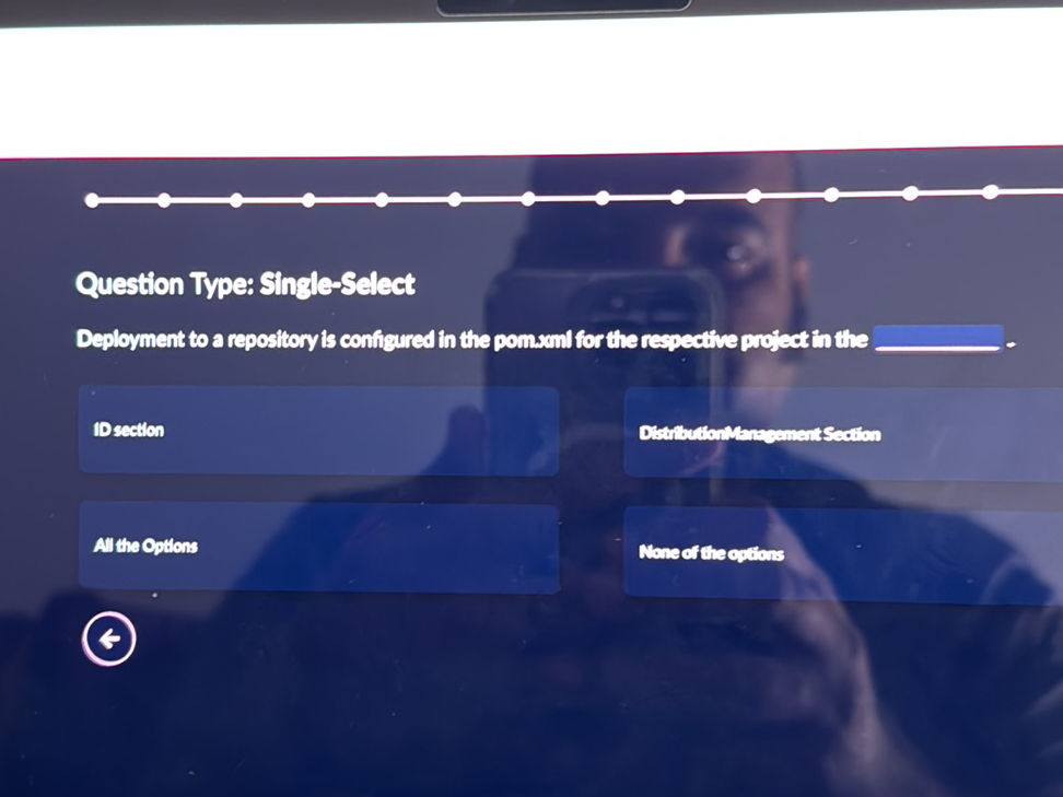 Deployment to a repository is configured in | StudyX
