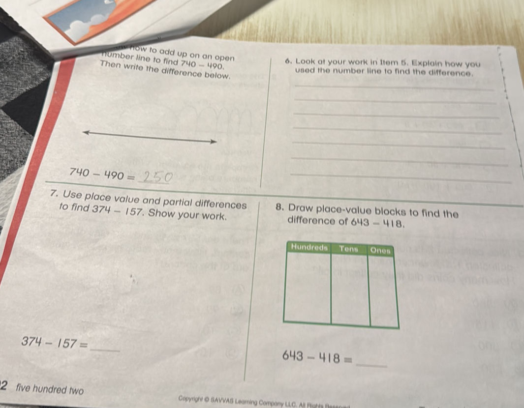 7. Use place value and partial differences | StudyX