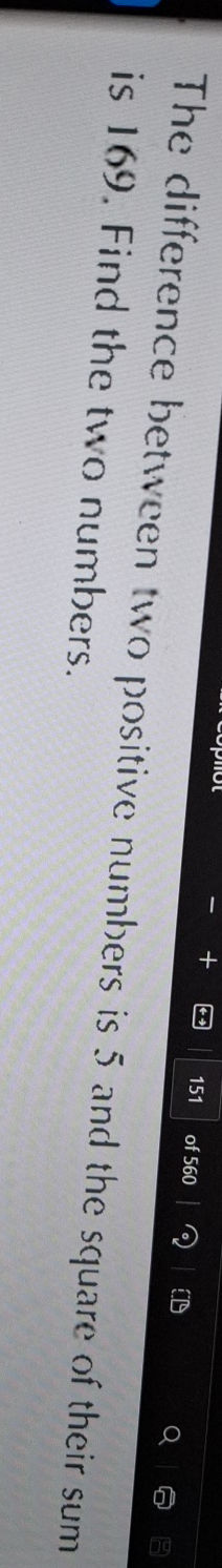 The difference between two positive numbers | StudyX