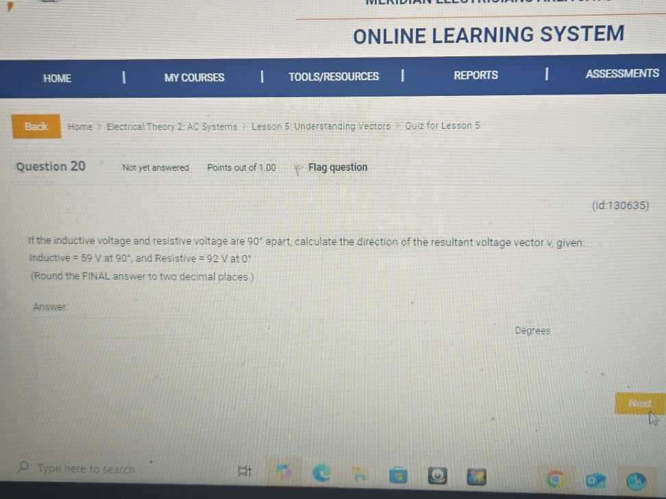 If the inductive voltage and resistive | StudyX