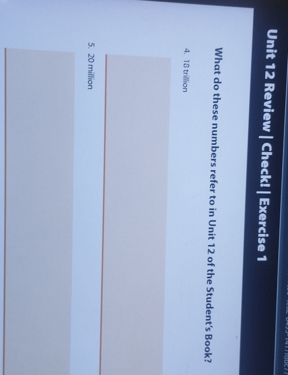 What do these numbers refer to in Unit 12 of | StudyX