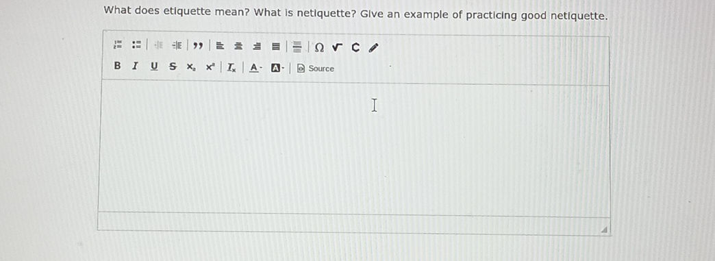 What does etiquette mean? What is | StudyX