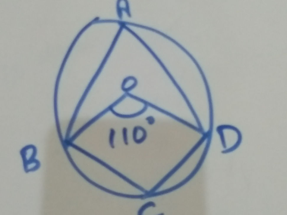 The image shows a cyclic quadrilateral ABCD | StudyX