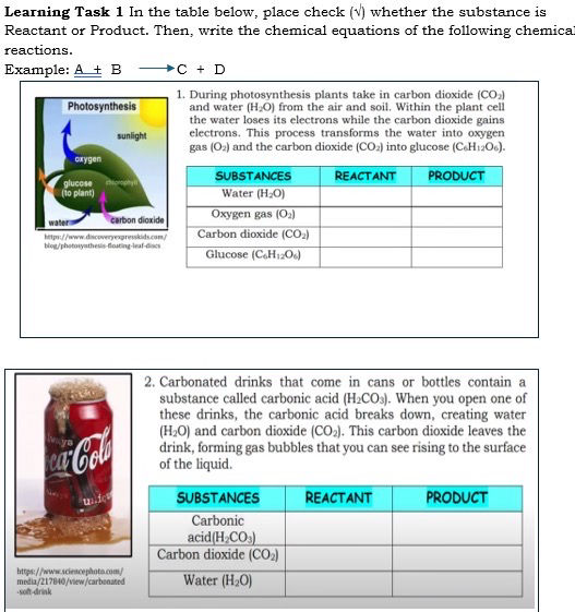 Learning Task 1 In the table below, place | StudyX