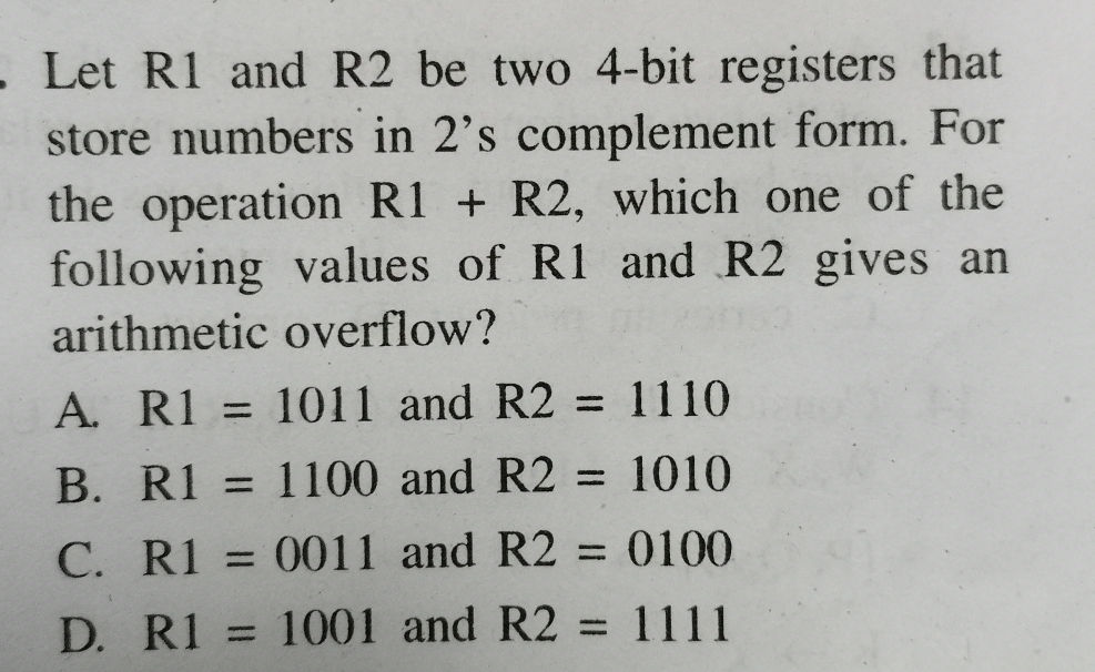 Let R1 and R2 be two 4-bit registers that | StudyX