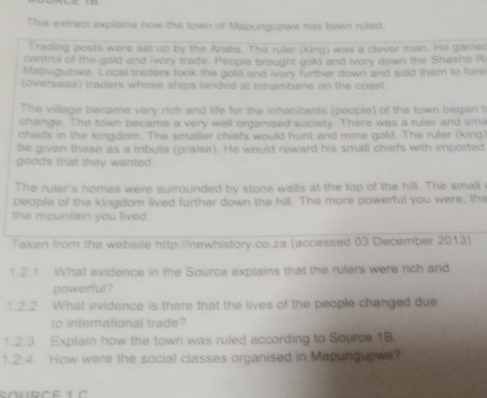 1.2.1 What evidence in the Source explains | StudyX