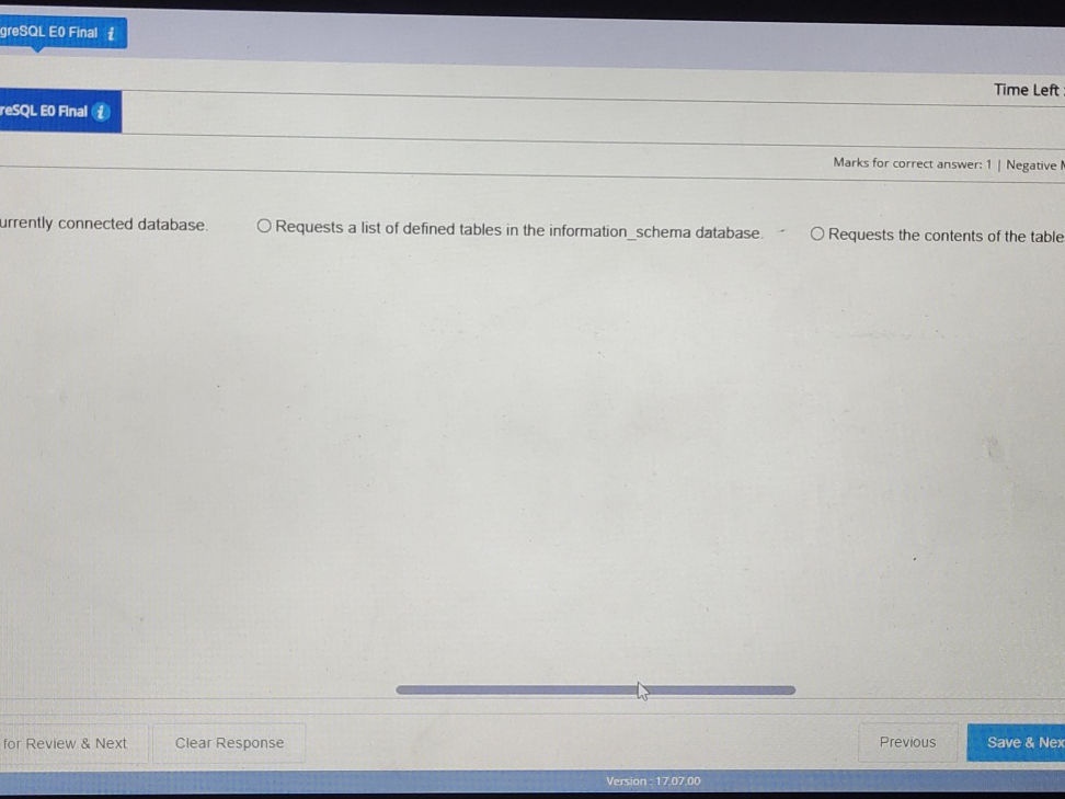Currently connected database. Requests a | StudyX