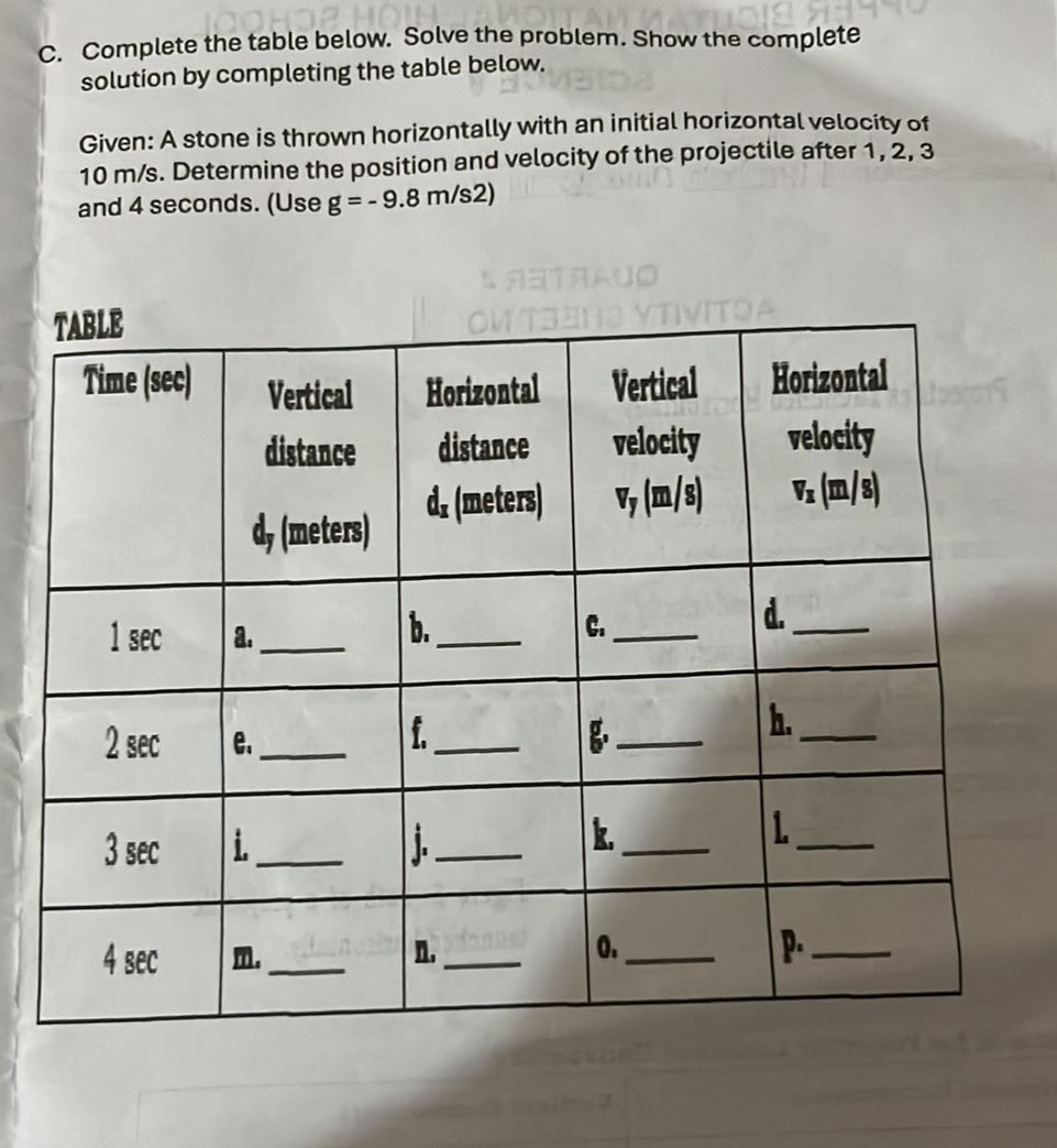 Complete the table below. Solve the problem. | StudyX