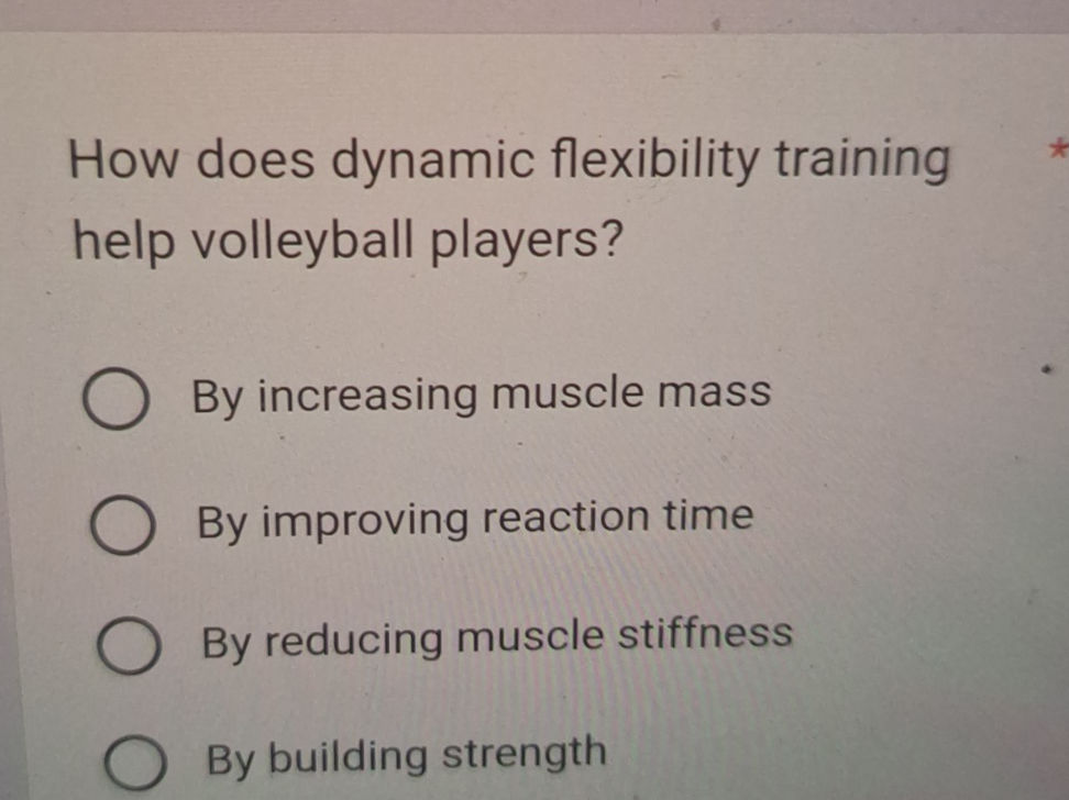How does dynamic flexibility training help | StudyX