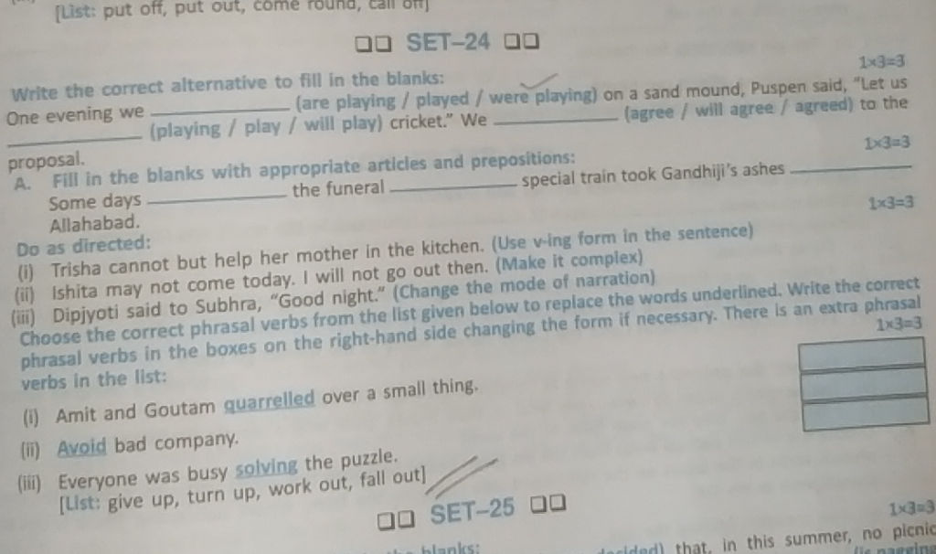 Write the correct alternative to fill in the | StudyX