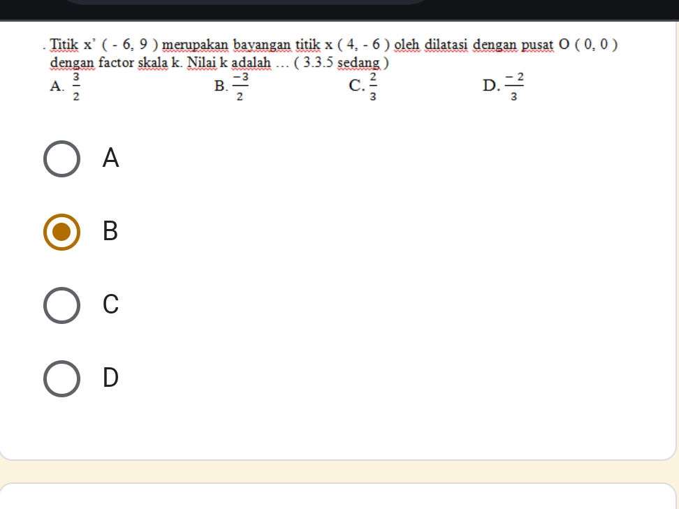 Titik x' (-6, 9) merupakan bayangan titik x | StudyX
