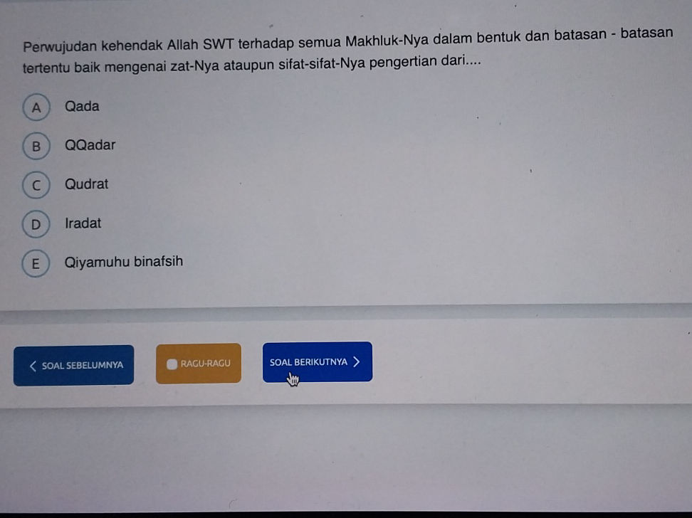 Perwujudan kehendak Allah SWT terhadap semua | StudyX