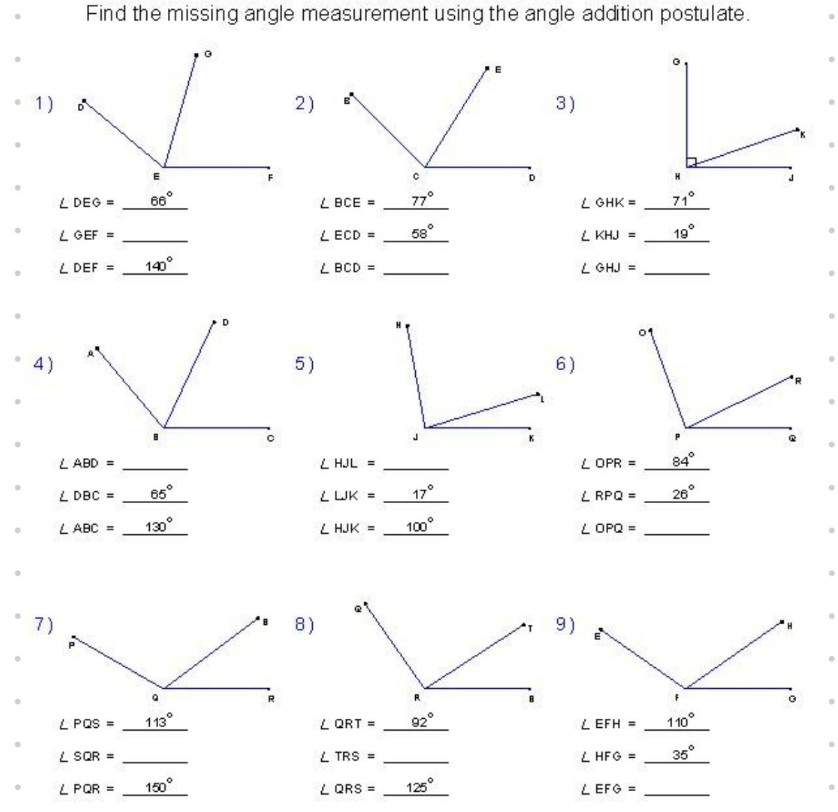 Find the missing angle measurement using the | StudyX