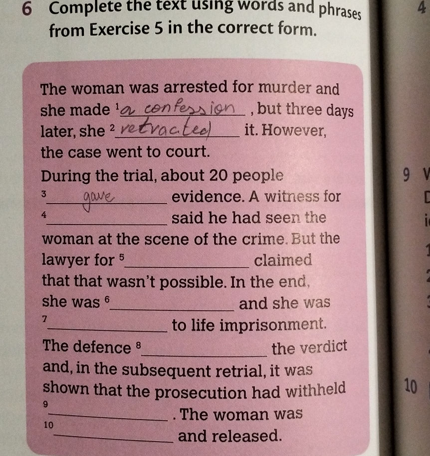 6 Complete the text using words and phrases | StudyX