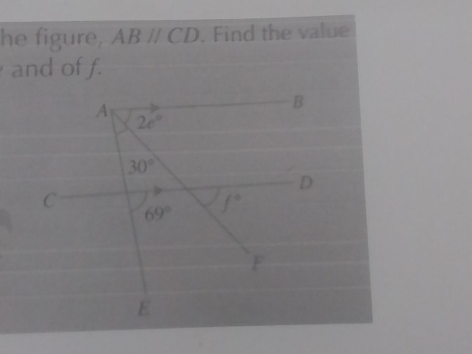 In the figure, AB // CD. Find the value of | StudyX