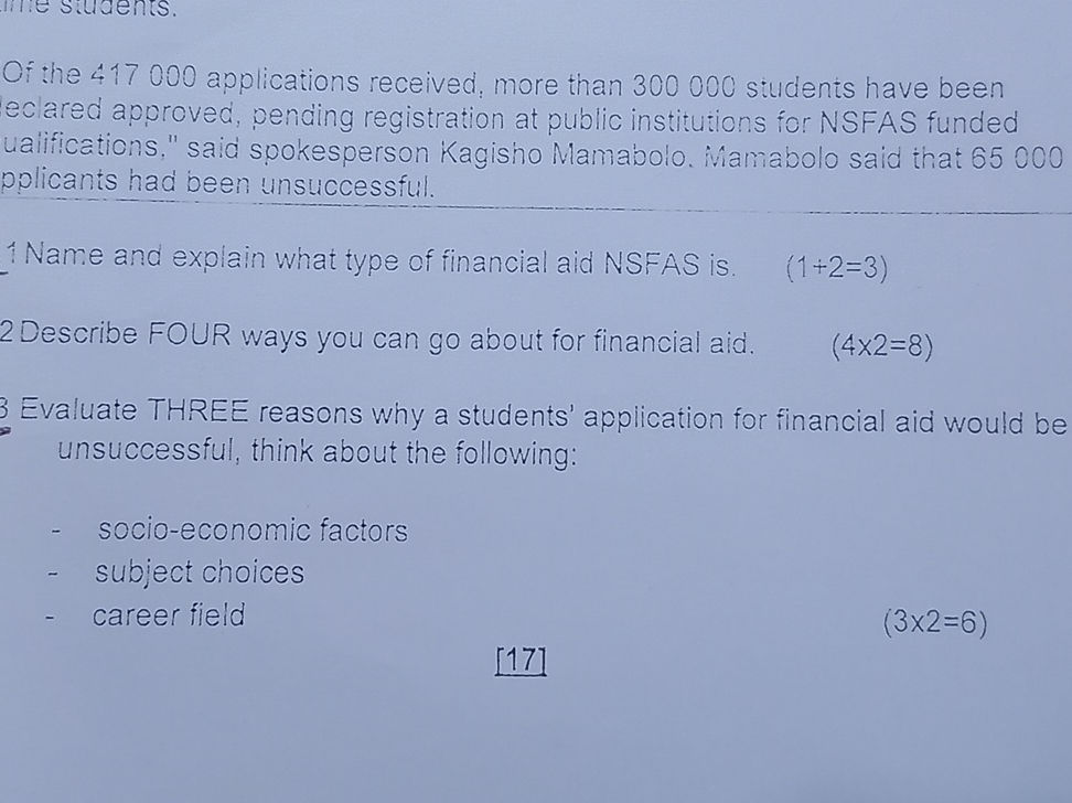 1 Name and explain what type of financial | StudyX